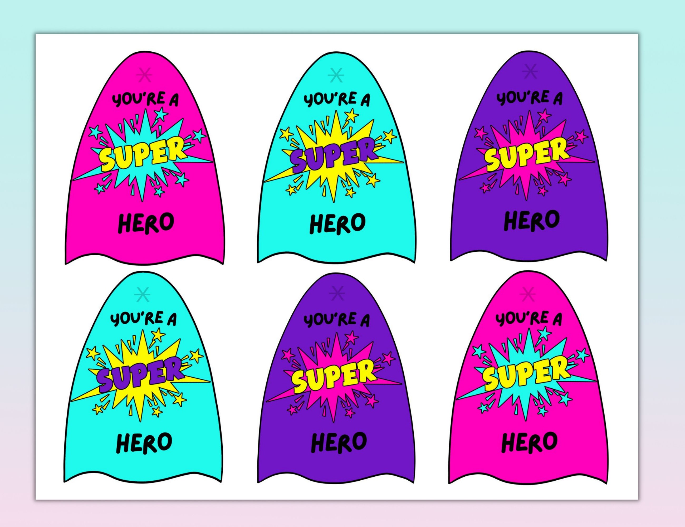Not All Heros Wear Capes Printable Lollipop Cape for - Etsy