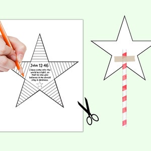 Christmas Bible Craft, Bible Verse Coloring Craft Sunday School, Jesus ...