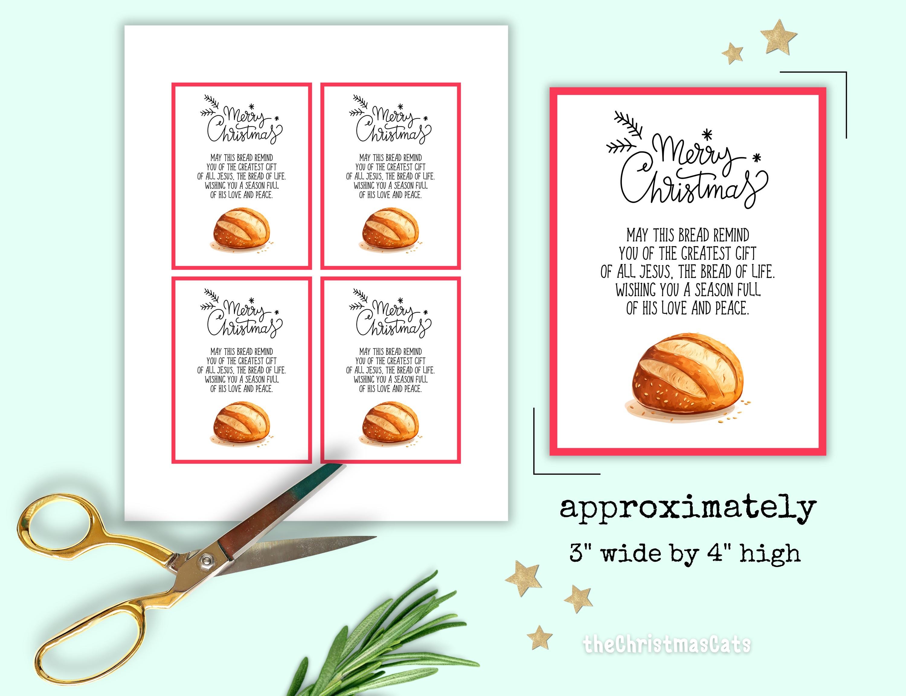 Jesus is the Bread of Life Gift Tags, Homemade Bread Gift Tags for ...