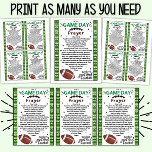 Football Party Prayer Cards, Football Prayer, Christian Football Party ...