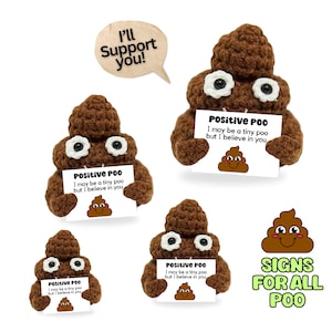 Positive Poo Signs for Crochet Poo, Printable Positive Poo Cards ...