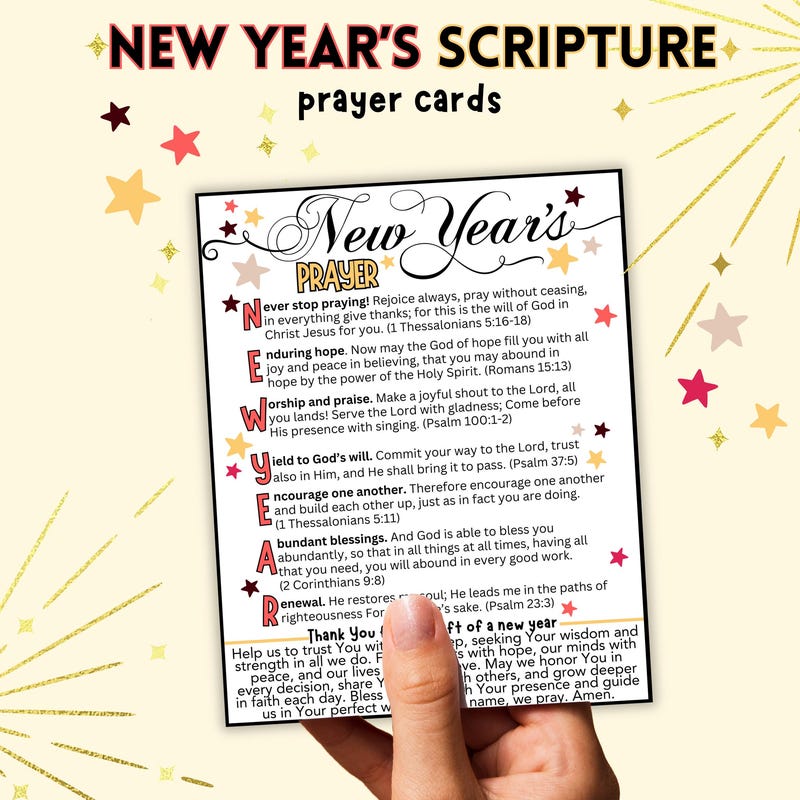 New Years Blessing Card - Etsy