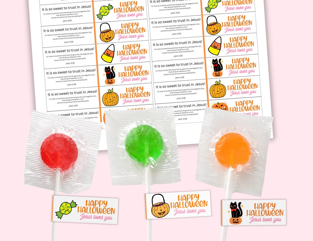 Christian Halloween Tags for Candy, Scripture Candy, Gospel Candy ...