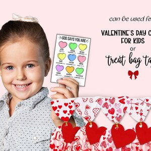 Valentine's Day Bible Verse Scripture Cards for Kids, God Says You Are ...
