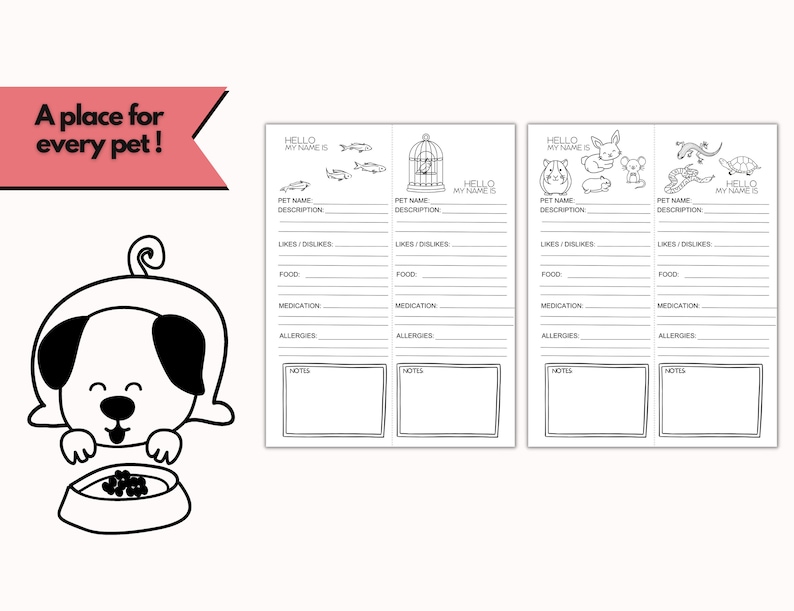 Printable Pet Sitter Notes Checklist for Pet and House - Etsy