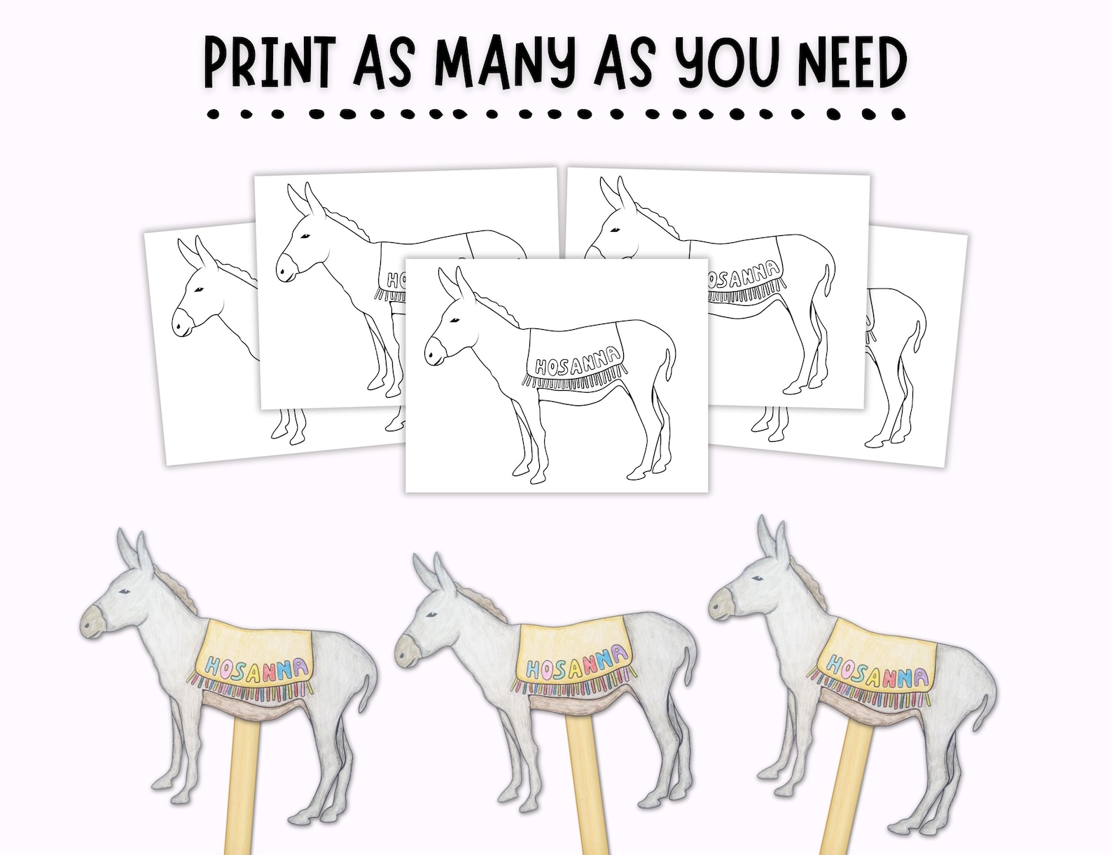 Palm Sunday Craft Activity for Kids, Holy Week Activity Palm Sunday ...