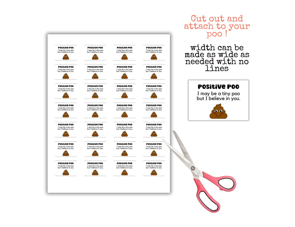 Positive Poo Signs for Crochet Poo, Printable Positive Poo Cards ...