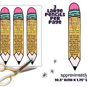 Pencil Prayer Tag, Back to School Gift for Teachers & Students, Back to ...