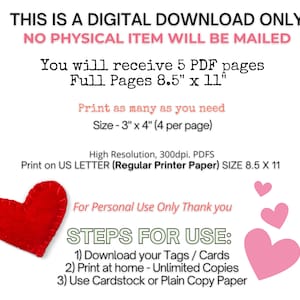 Pocket Hug Cards, Pocket Hug Tags Printable Pocket Hug Token Cards ...