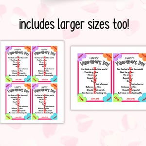 John 3:16 Valentine's Day Bible Verse Cards, Printable Scripture Cards ...