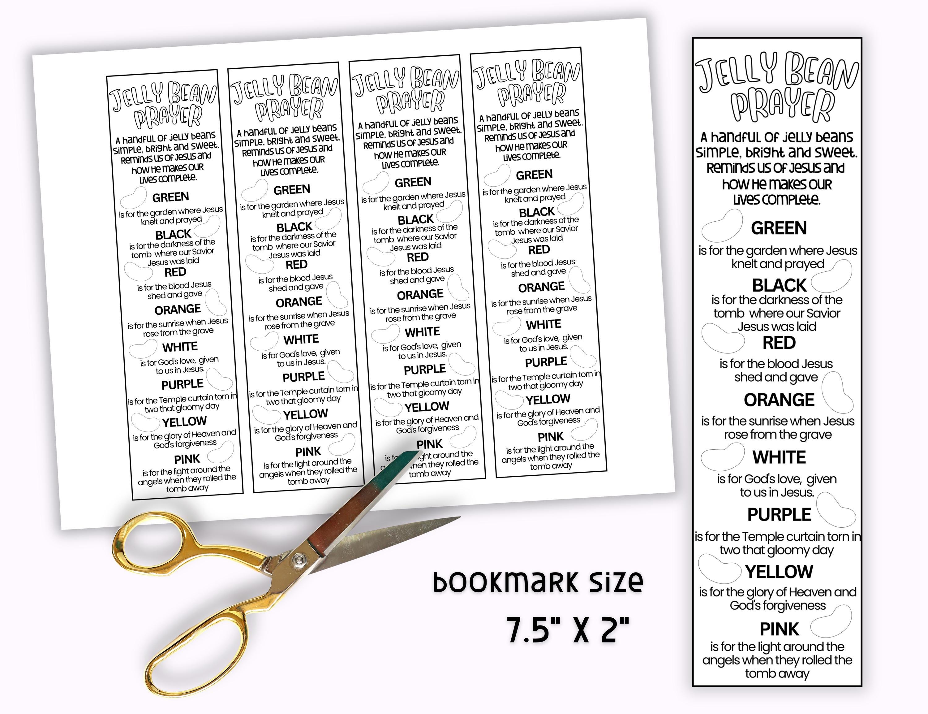 Jelly Bean Prayer, Jelly Bean Poem Printables, Easter Bookmarks for ...