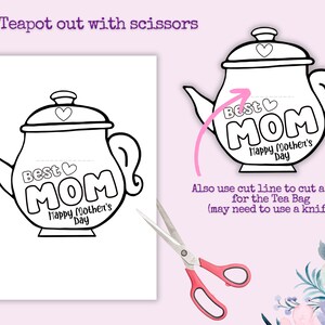 Printable Mother's Day Teapot Craft Kids Activity Tea Lover Gift for ...