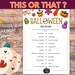 Halloween This or That, Halloween Printable Game, Halloween Party Game ...