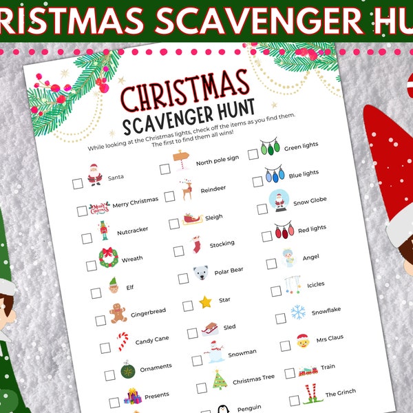 Christmas Scavenger Hunt - Etsy