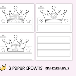 Jesus is King Paper Crown Printable Activity, Paper Crown Craft for ...