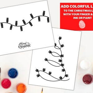 Christmas Tree Lights Fingerprint Craft, Thumbprint Craft for Kids ...