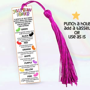 Jelly Bean Prayer, Jelly Bean Poem Printables, Easter Bookmarks for ...