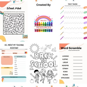 Back to School Activity Busy Book - Etsy