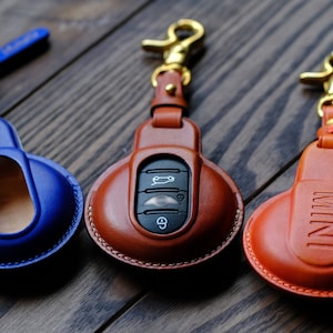 Personalized Leather Key Cover for Mini Cooper Countryman, Clubman, 3 ...
