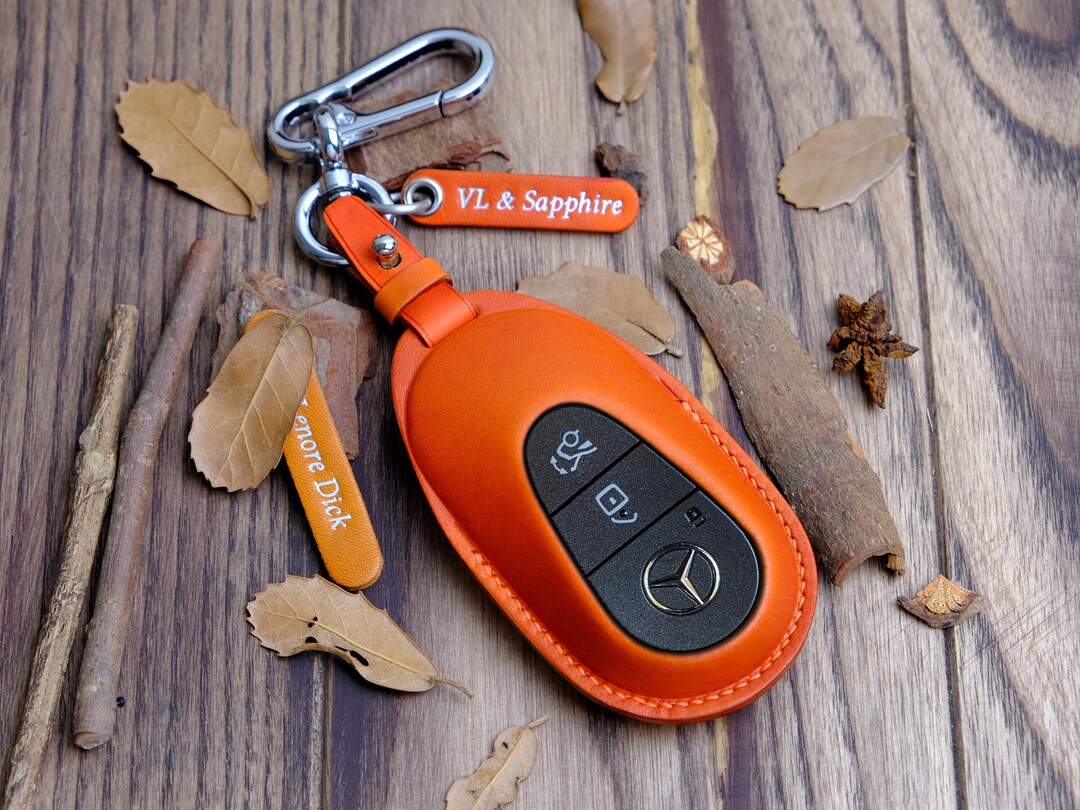 2023 2024 Mercedes GLK Key Fob Cover, Leather Key Case Fo Mercedes E ...