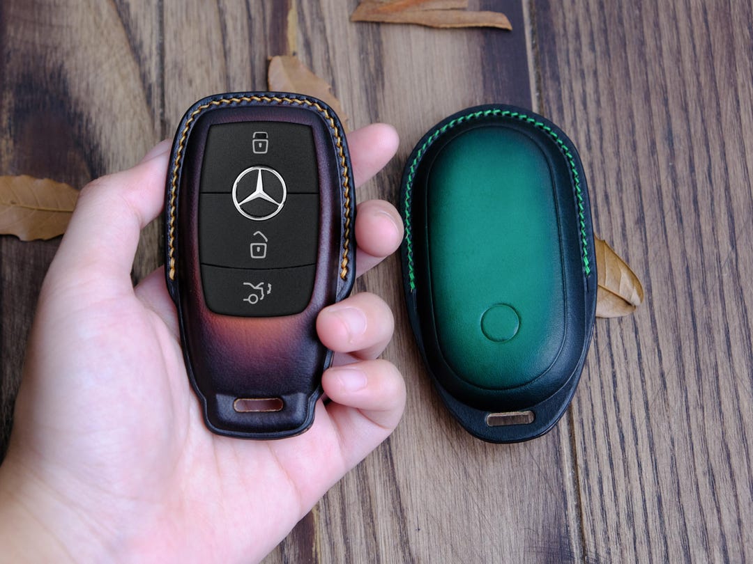 Handmade Leather Key Fob for Mercedes-benz GLE, Handcraft Leather Car ...