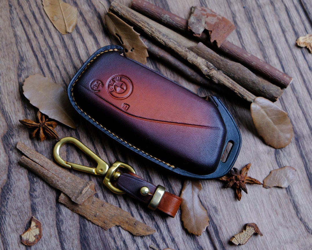 BMW I7 Ix EV 7 Series 22 23 ... Key Case Personalized Leather Protector ...