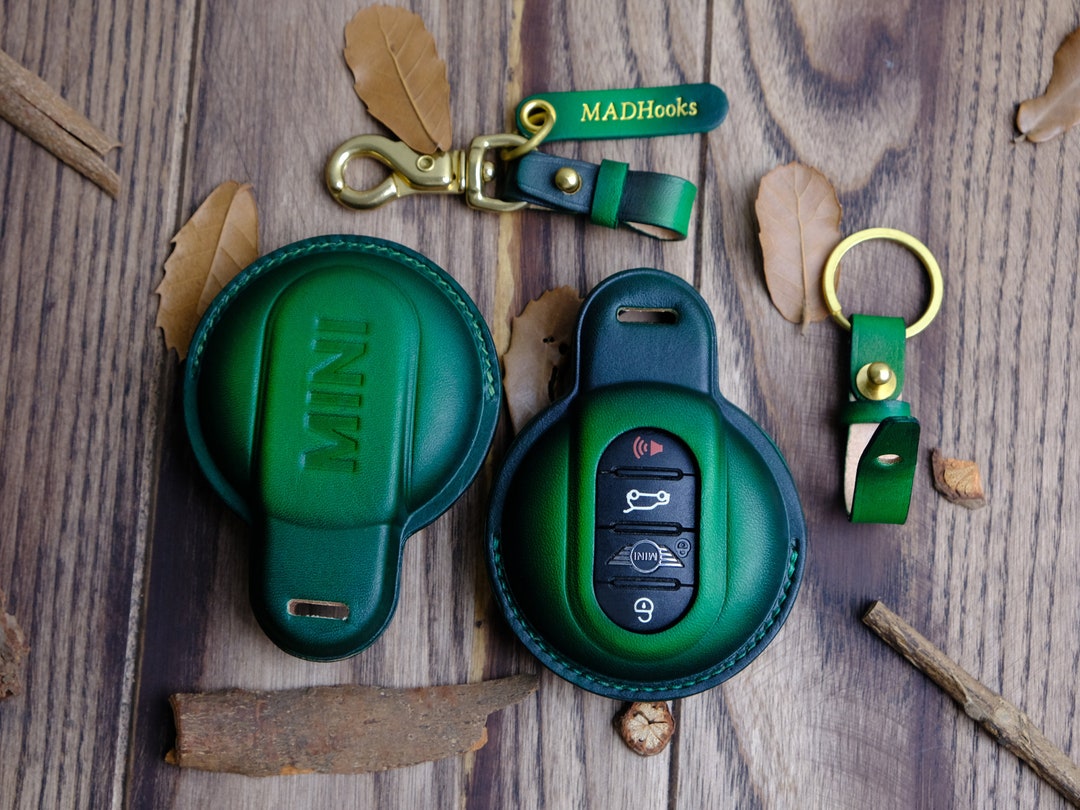 2023 2024 Mini Cooper S JCW Key Fob Cover, Leather Key Case for Keyless ...