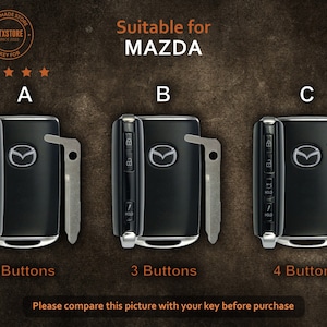 MAZDA CX30 Key Fob Cover, Leather Key for 2022 CX30, Mazda Key Case ...