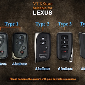 LEXUS All Type Key Fob Cover, Leather Key Case for Lexus Rx450h, NX ...