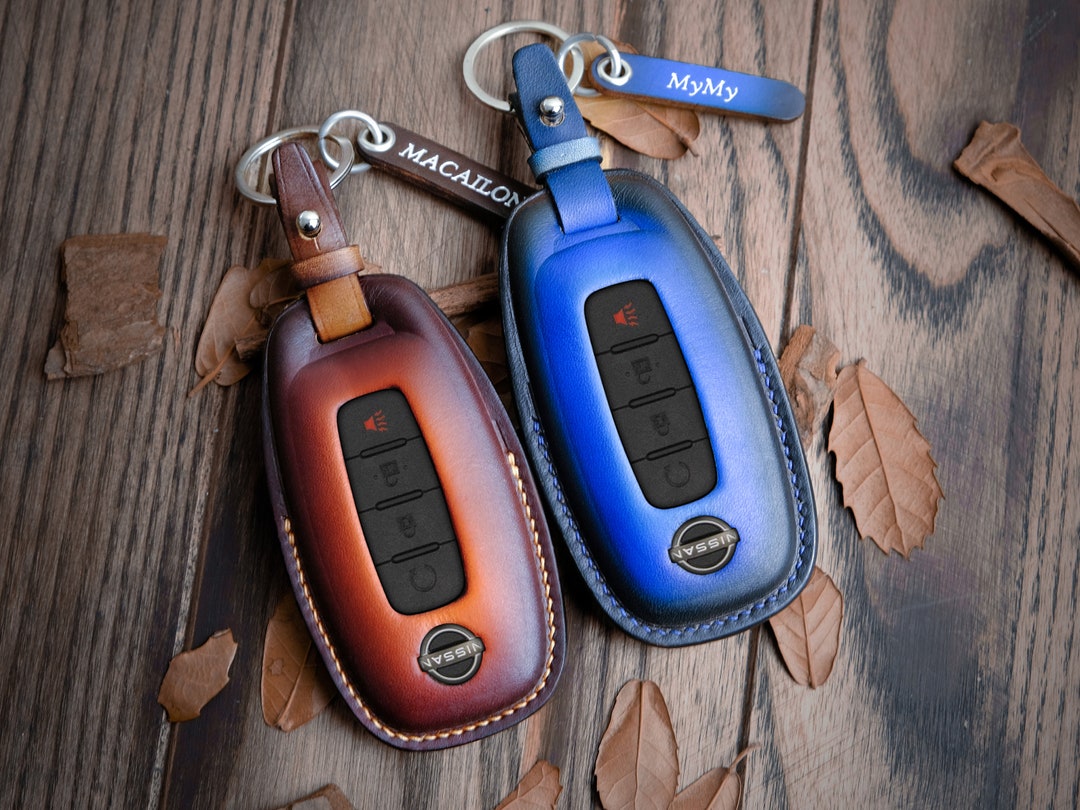 2022-2024 Nissan Kicks Key Cover, Leather Key Fob Cover Fit for Nissan ...