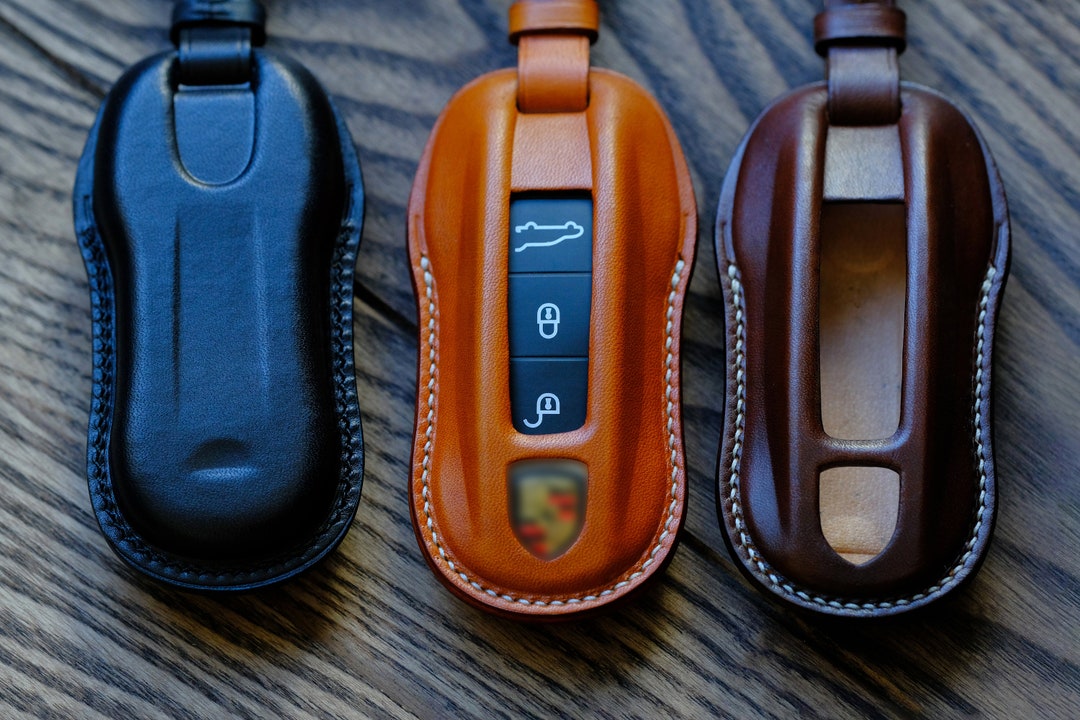 Porsche Personalized Key Fob Cover, Porsche Gift for Birthdays, Leather ...