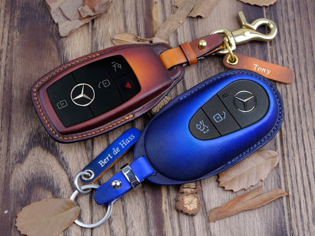 Mercedes C-class, GLC, GLE,... Key Fob Cover, Italian Veg-tanned ...