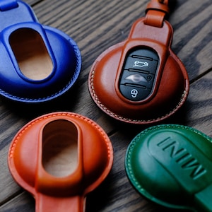 Personalized Leather Key Cover for Mini Cooper Countryman, Clubman, 3 ...