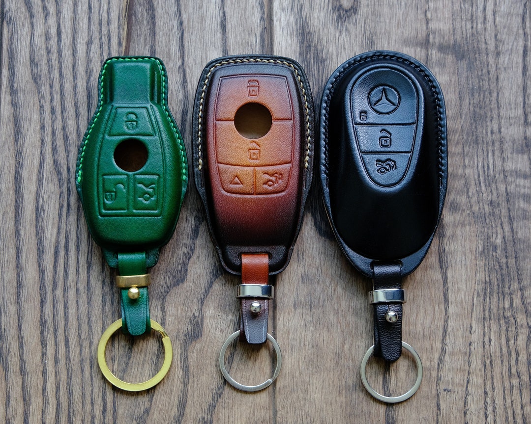 Mercedes All Type Key Fob Cover, Leather Key Case for Mercedes C E G M ...