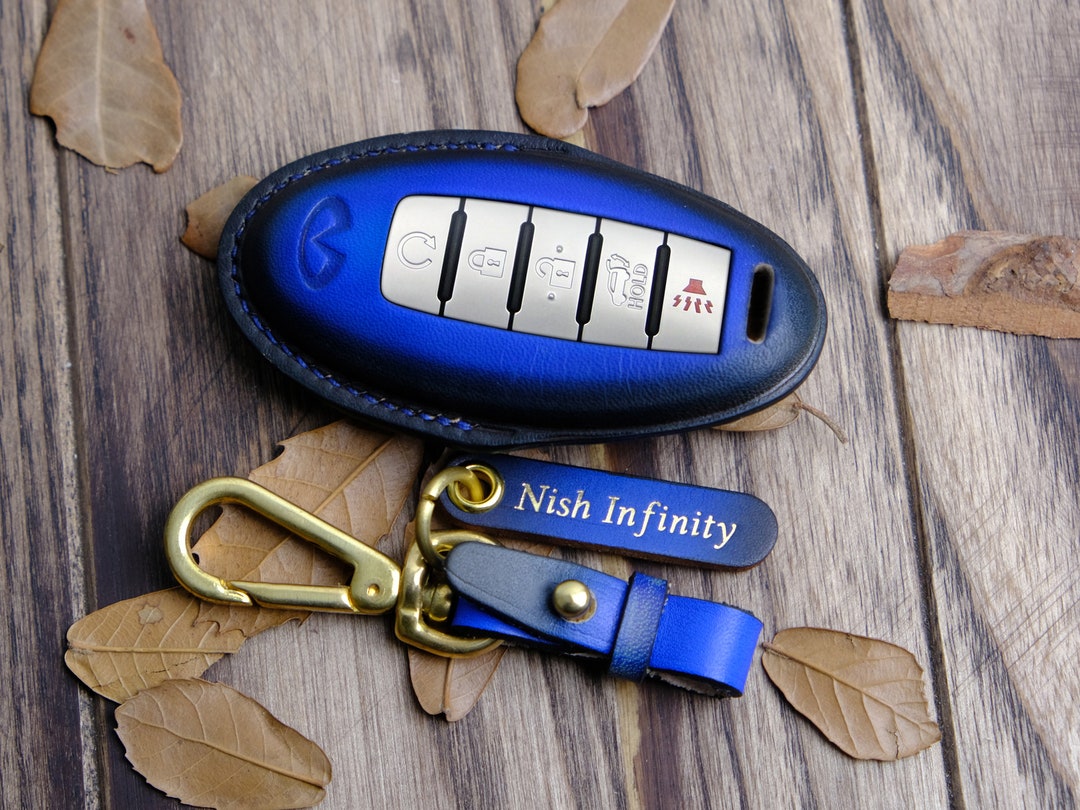 Infiniti QX80 Leather Key Case, Personalised Key Fob Cover for Infiniti ...