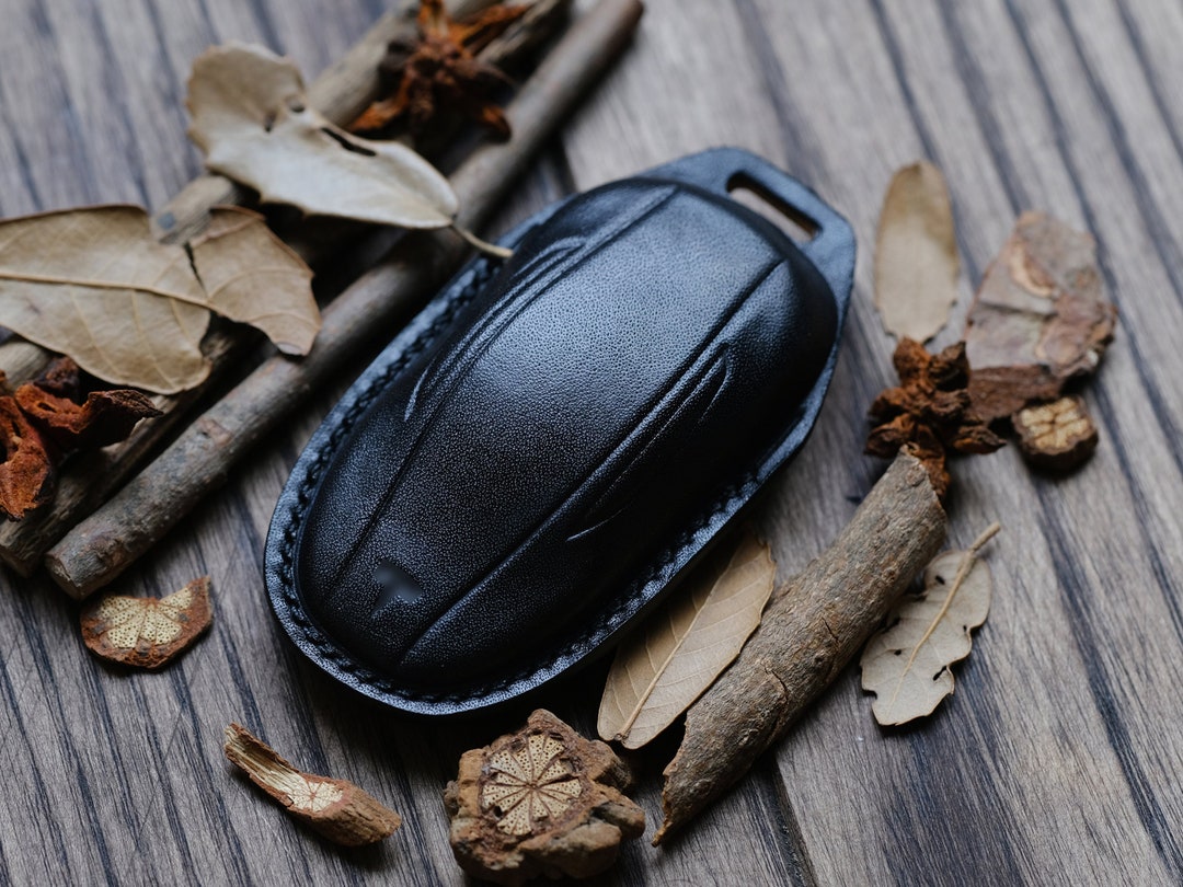 Tesla 3/ S/ Y Key Fob Cover, Personalized Leather Protector Case for ...
