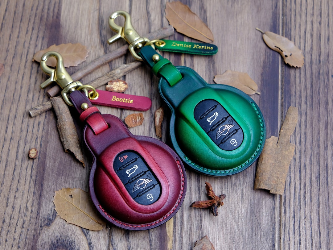 2023 2024 Mini Convertible Key Fob Cover, Handcraft Leather Key Case ...