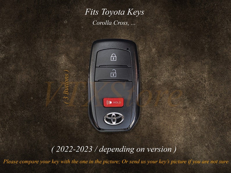 Toyota Land Cruiser Corolla Cross 2022 2023 Leather Key Case, Toyota ...