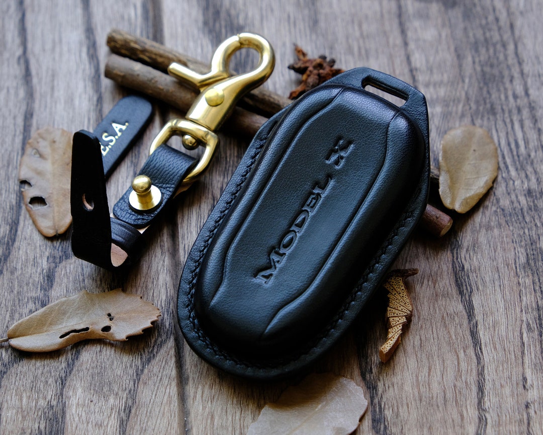 Tesla X Key Fob Cover, Personalized Leather Protector Case for Tesla ...