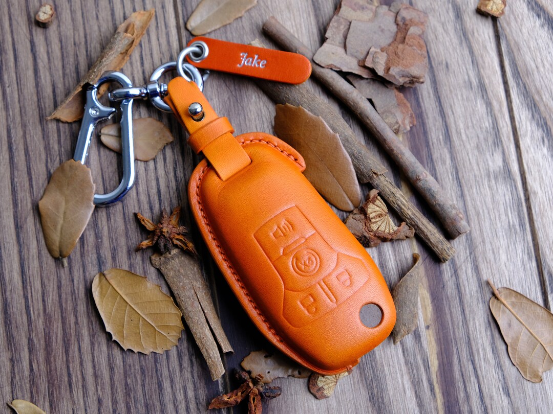 Leather Ford Maverick Key Fob Cover, Key Case for Ford Bronco Ecosport ...