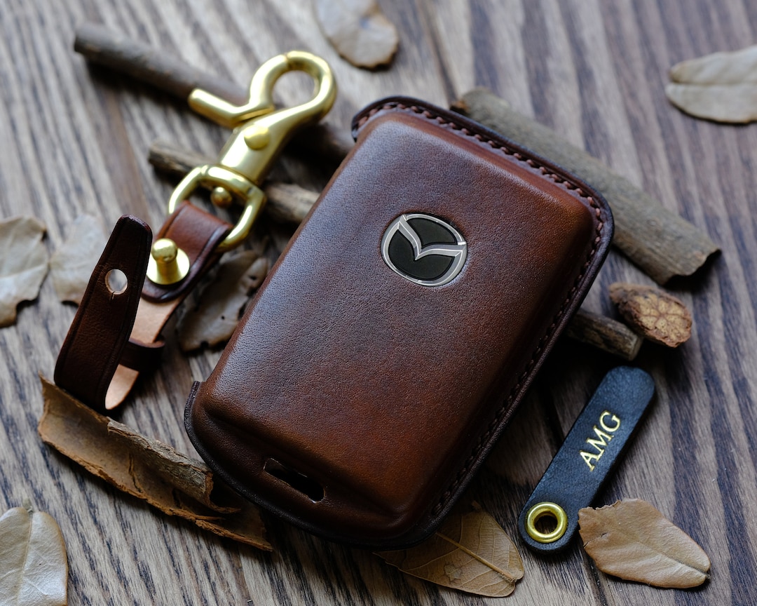 MAZDA CX9 Key Fob Cover, Leather Key Case for Mazda CX9 2022 2023 ...