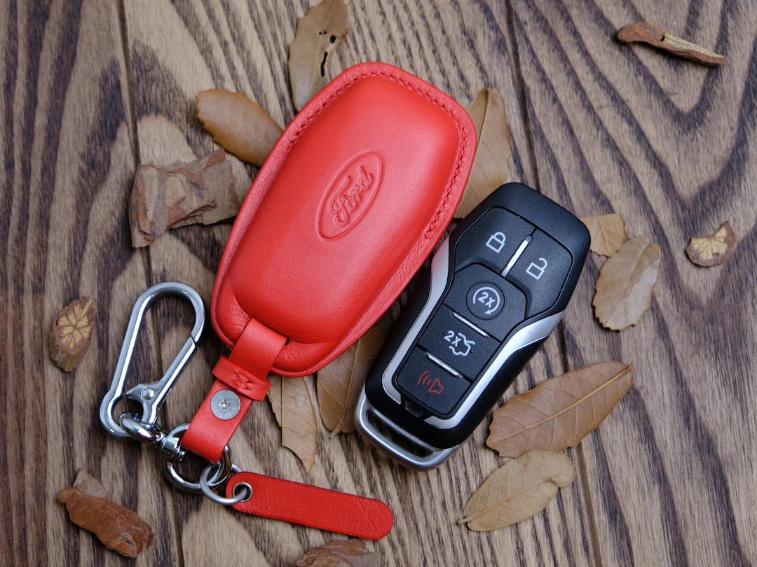Ford F-150 Leather Car Key Case, Personalized Key Fob Cover for Ford ...