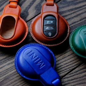 Personalized Leather Key Cover for Mini Cooper Countryman, Clubman, 3 ...
