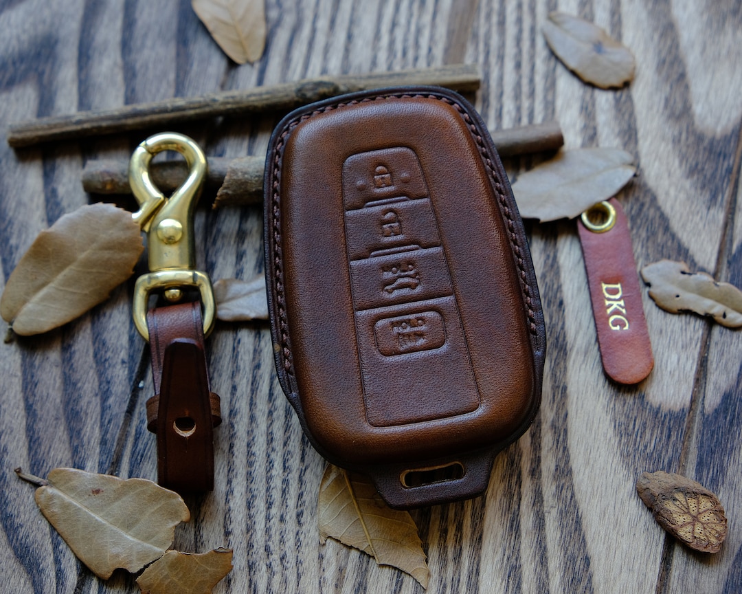 Toyota All Type Key Fob Cover, Leather Key Chain for Toyota Land ...