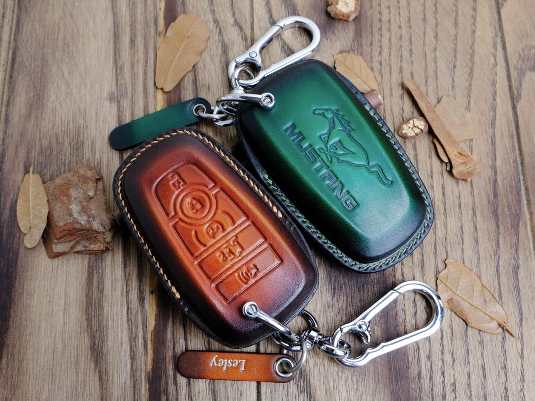 Ford Mustang Mach-e Key Fob Cover, Handcrafted Leather Key Case for ...