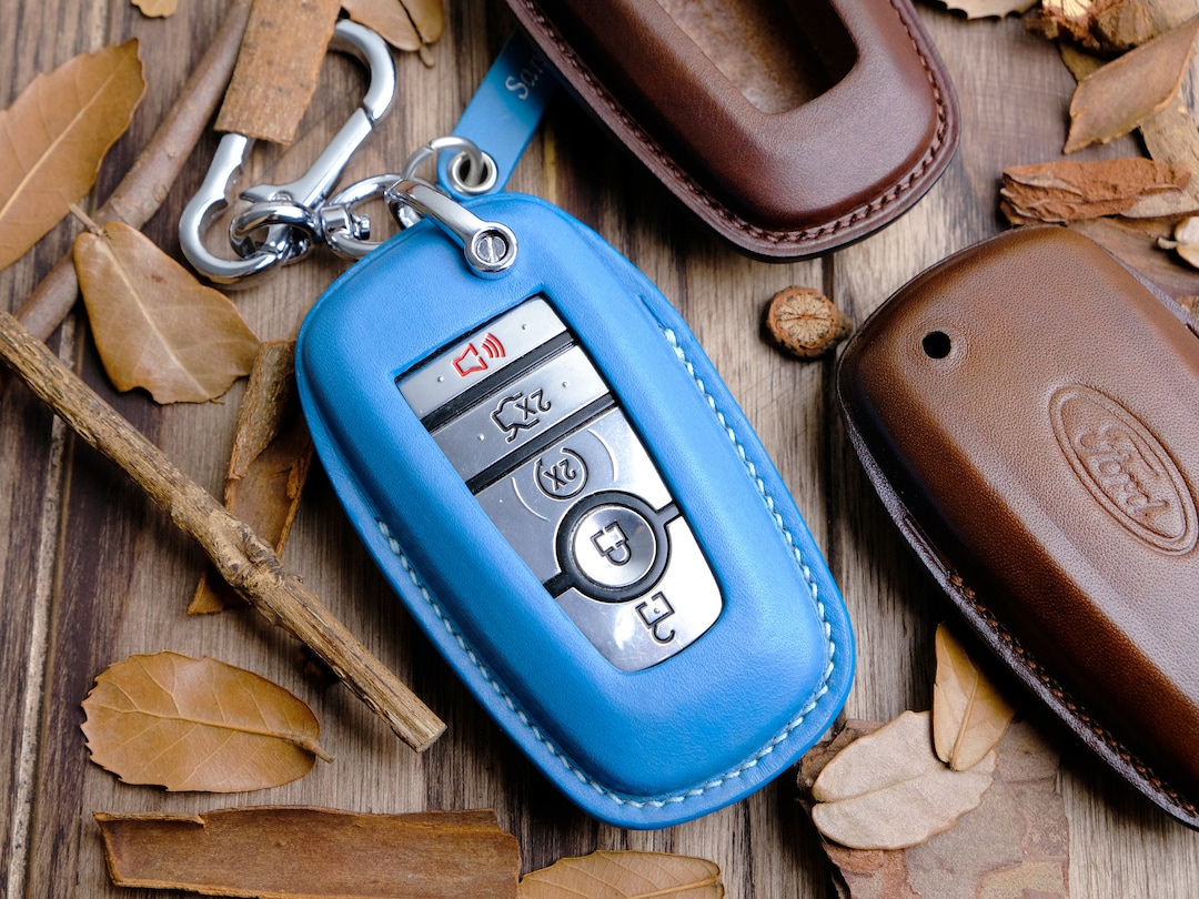 Ford Mustang Key Fob Cover, Leather Key Case for Ford Bronco Escape ...