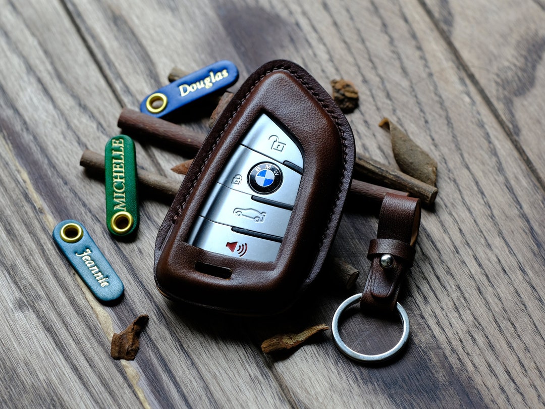 2014 - 2018 BMW Key Fob Cover, 4 Buttons, Handcraft Leather Key Case ...