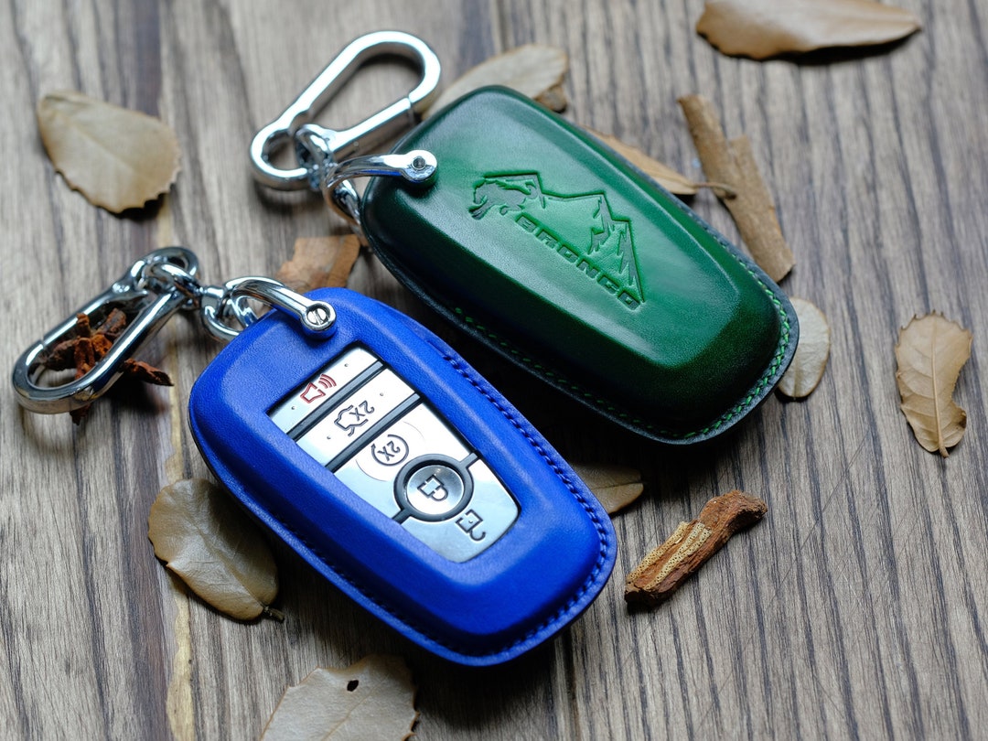 Personalized Leather Key Case for Keyless Entry Remotes Key Fob Ford ...