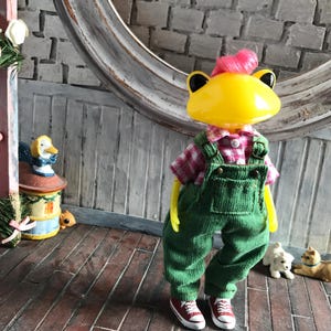 Wonder Frog Overalls and Blouse Set - Etsy