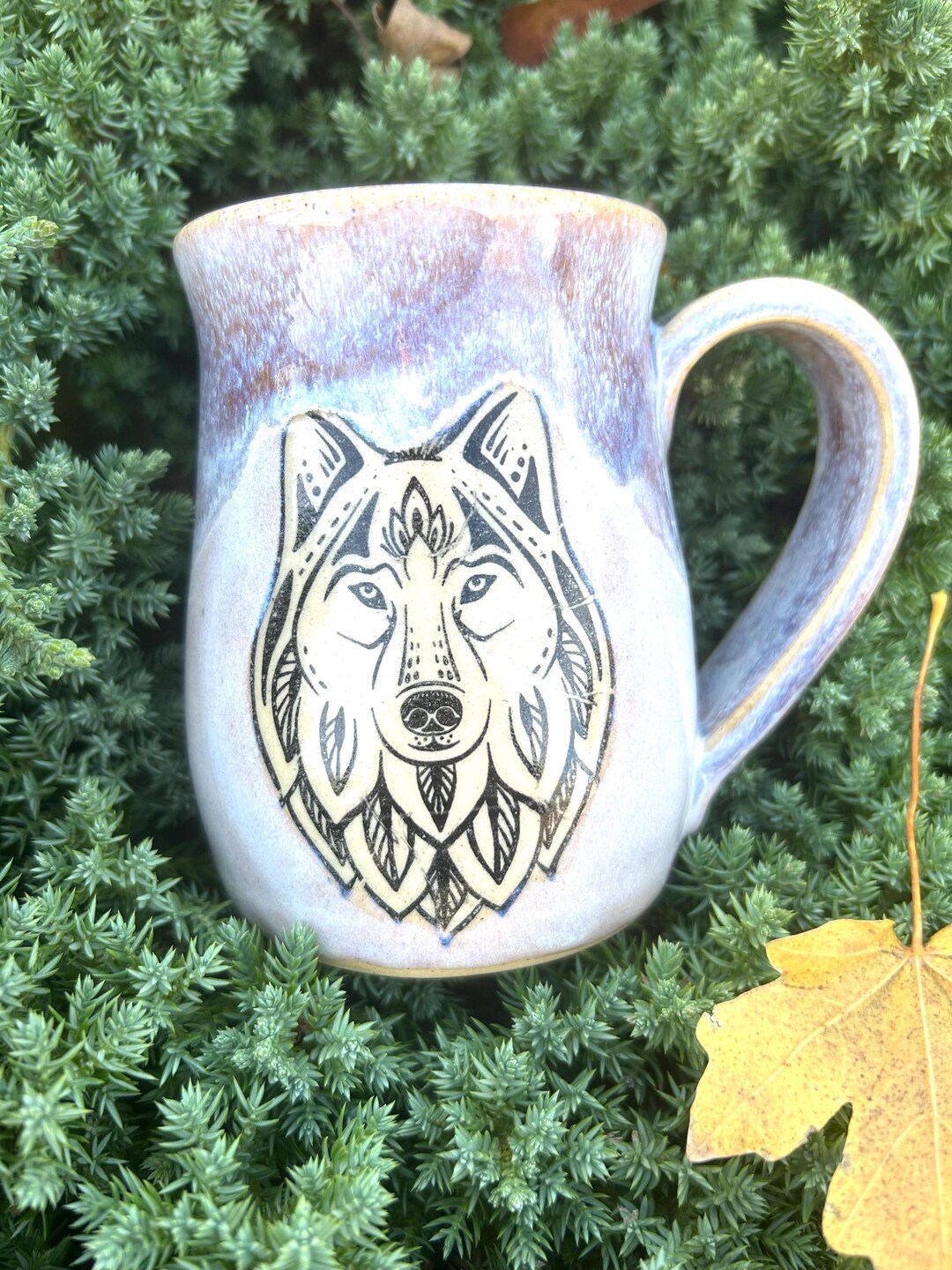 READY TO SHIP Wolf Coffee Mug, Hand Made Mug, Wolf Mug, Handmade ...